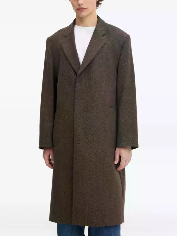 Hugo Herringbone Single-breasted Coat