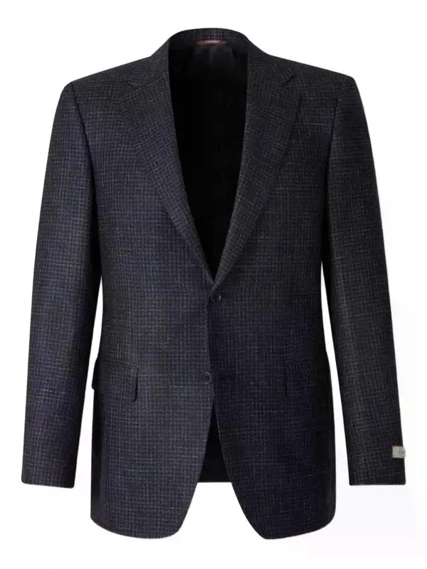 Canali Checked Single-breasted Blazer
