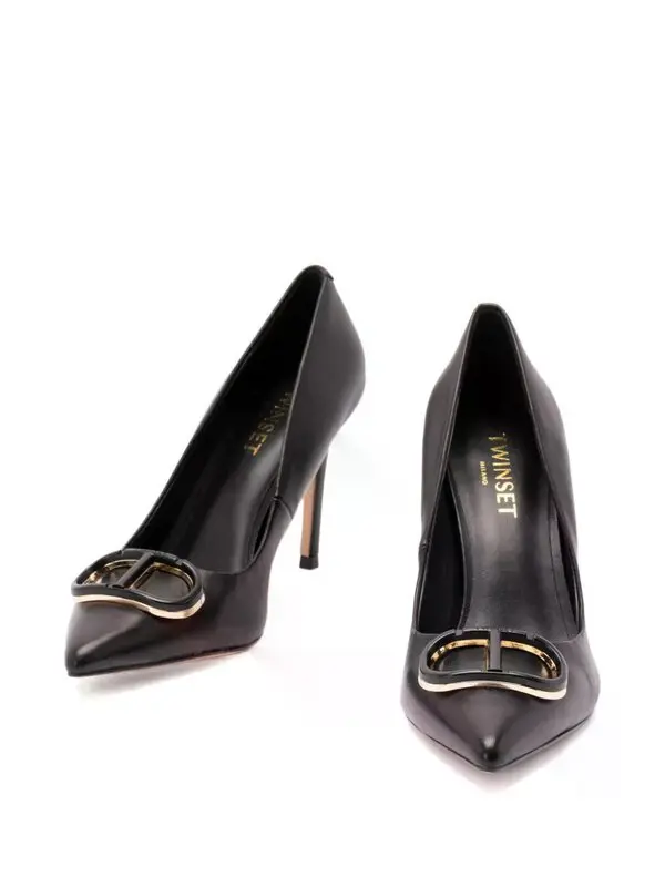 TWINSET 90mm Leather Pointed-toe Pumps