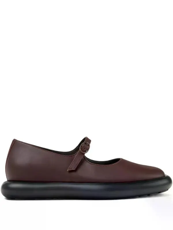 Camper Buckle-strap Leather Ballet Flats