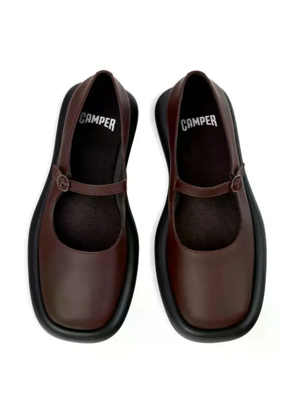 Camper Buckle-strap Leather Ballet Flats
