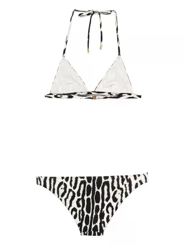TOM FORD Leopard-print Triangle Bikini - Neutrals