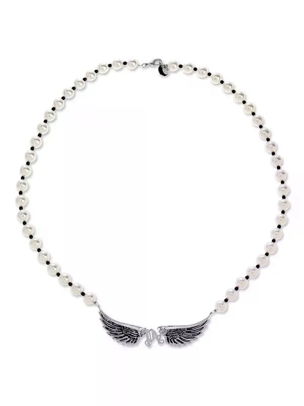 Palm Angels Wing Pendant Necklace - Silver
