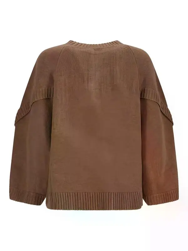 Max Mara Button-detailed Raglan-sleeve Top