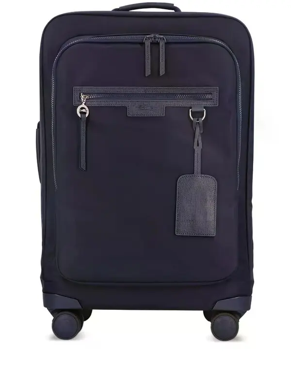Longchamp Leather-trimmed Wheeled Trolley - Blue