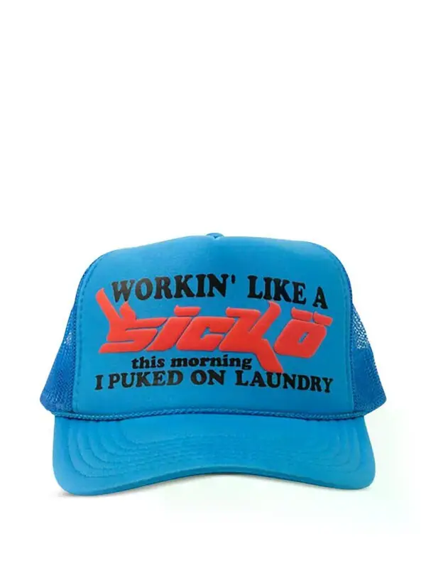 SICKO Logo-print Trucker Cap - Blue