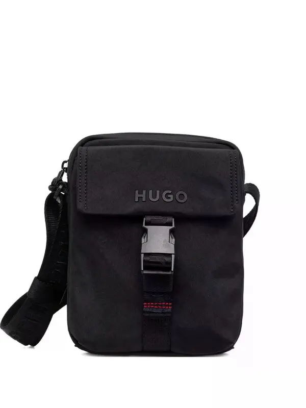 Hugo Boss Buckle-fastening Messenger Bag - Black