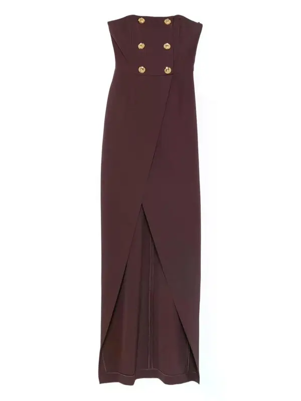 Elisabetta Franchi Button-embellished Wrap Dress