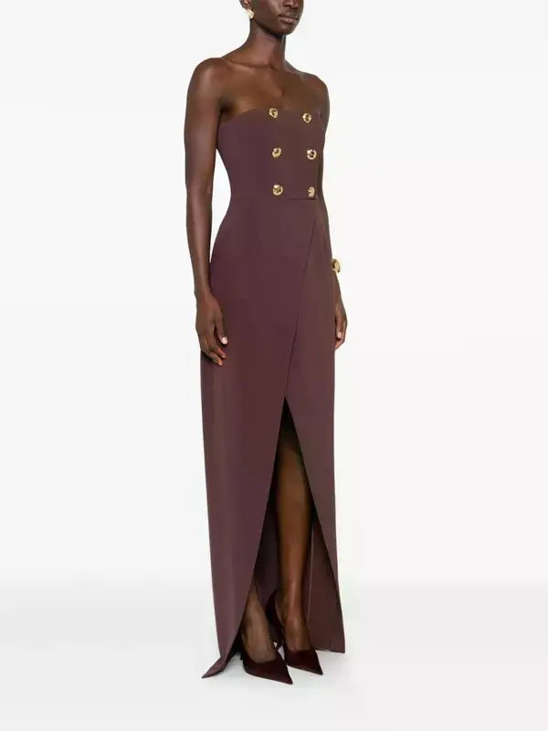 Elisabetta Franchi Button-embellished Wrap Dress