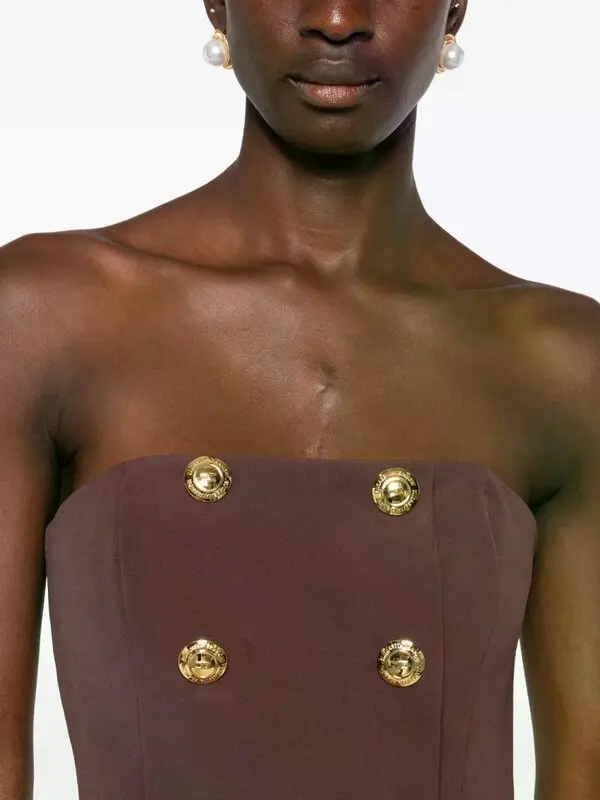 Elisabetta Franchi Button-embellished Wrap Dress