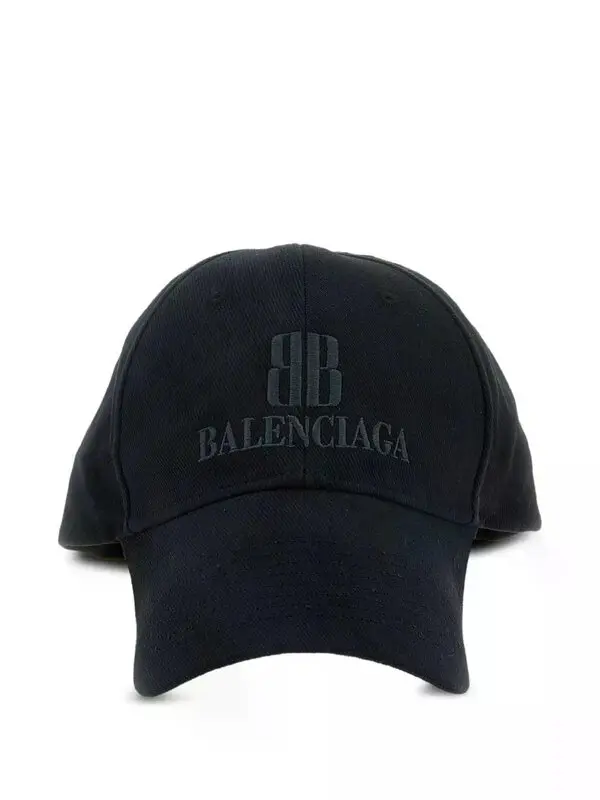 Balenciaga Logo-embroidered Baseball Cap - Black