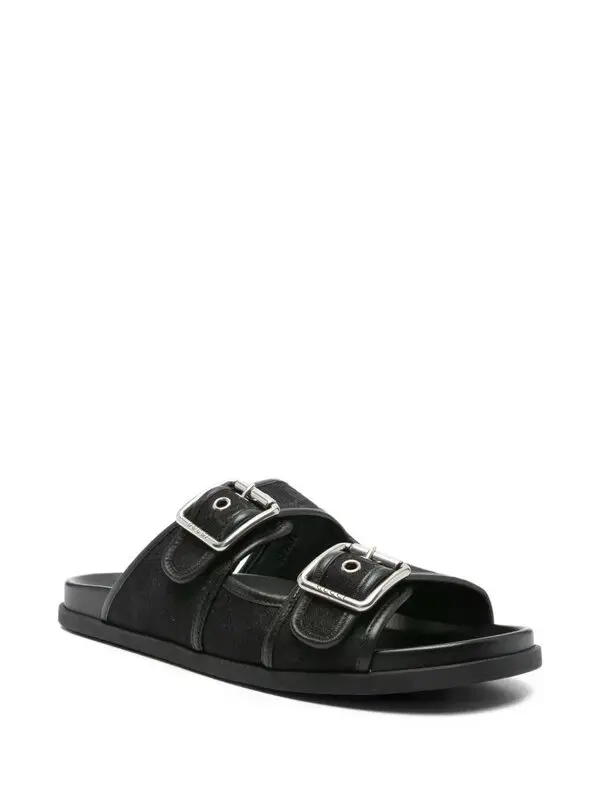 Gucci Double-buckle Leather Sandals