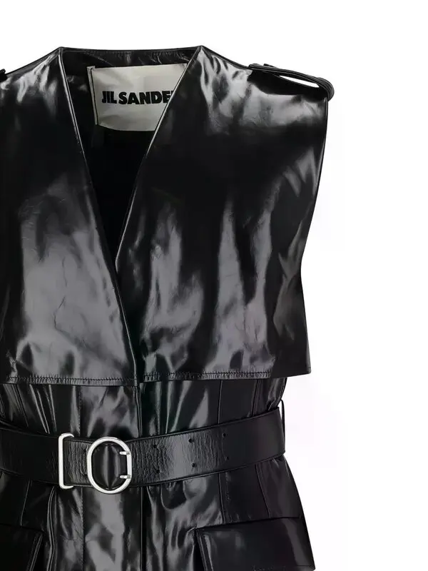 JIL SANDER Sleeveless Belted Coat