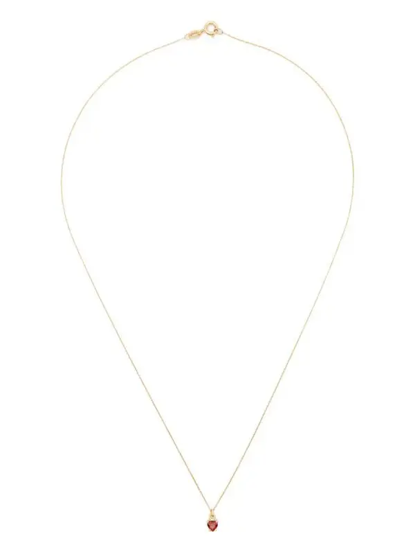WOUTERS & HENDRIX 18k Yellow Heart-shaped Garnet Necklace - Gold