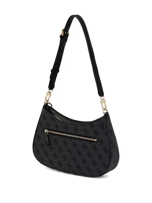 Guess Noelle 4g Curved Shoulder Bag - Black
