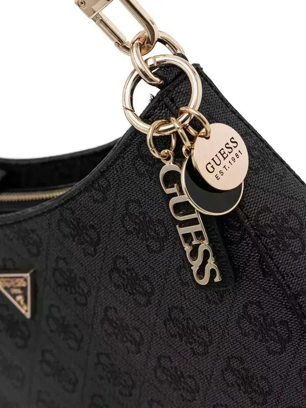 Guess Noelle 4g Curved Shoulder Bag - Black