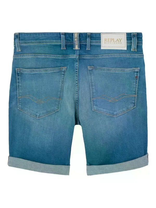REPLAY Cuffed Denim Shorts