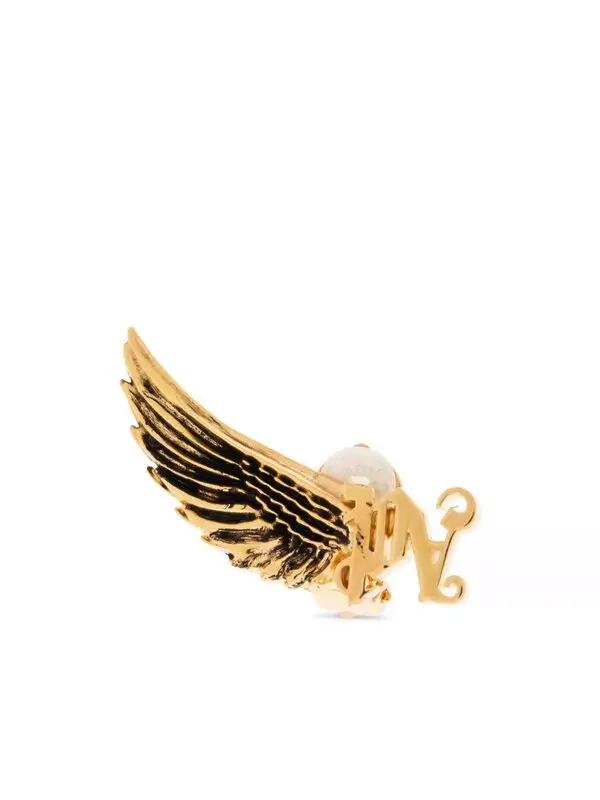 Palm Angels Wing-shaped Clip-on Earring - Gold