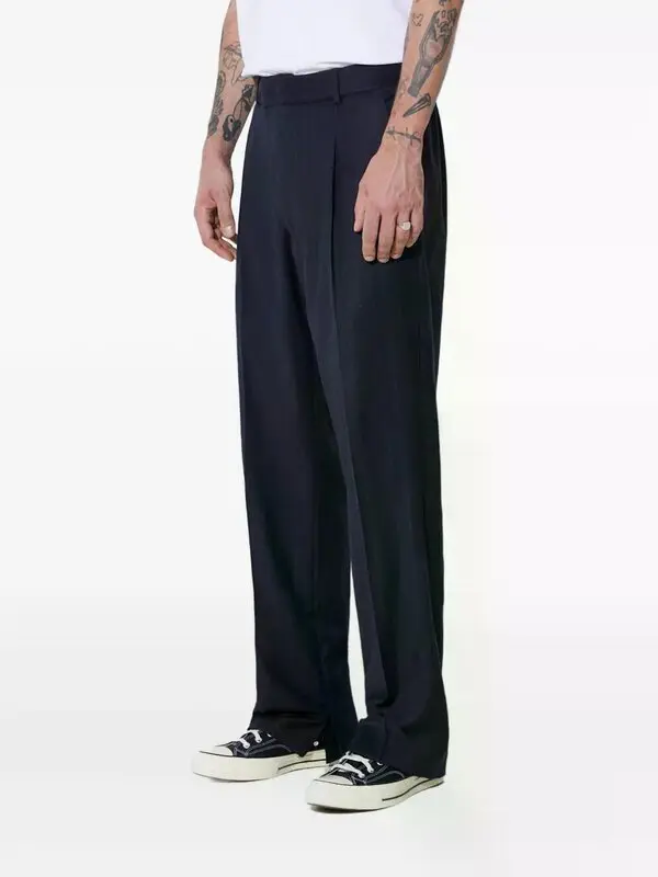424 Pinstripe Pleated-front Trousers