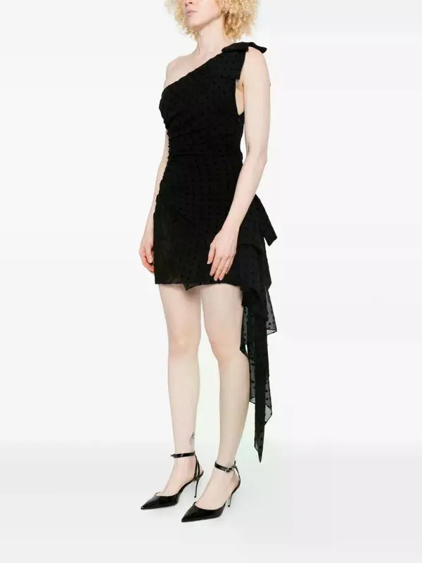 Alessandra Rich Polka-dot Ruffled Dress