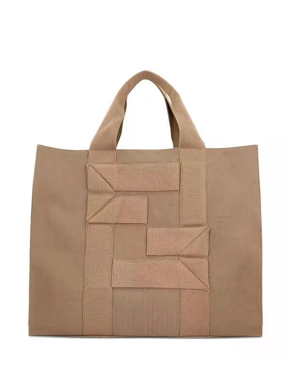 Fendi Logo Tote Bag - Brown