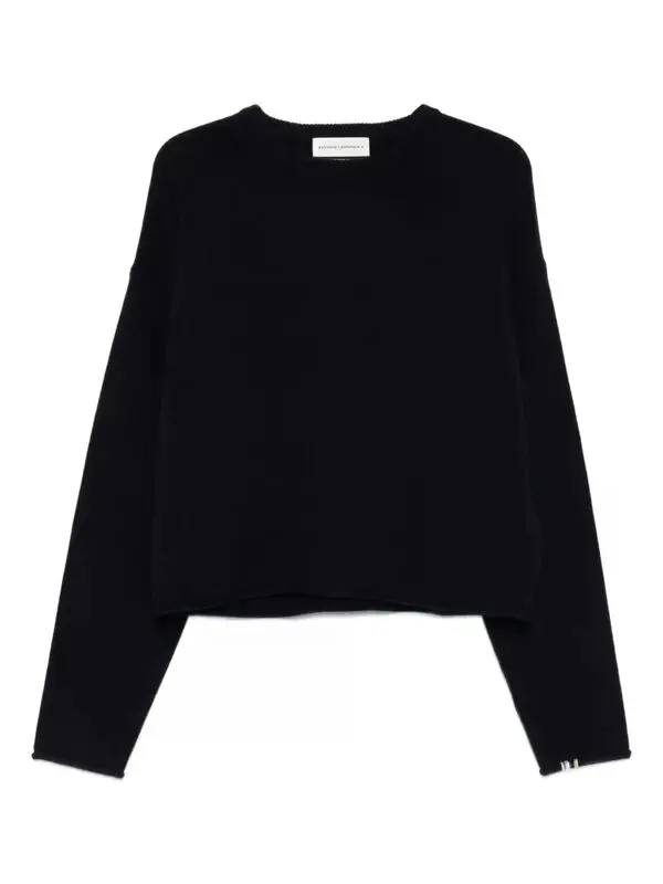 EXTREME CASHMERE X Round-neck Cropped Sweater