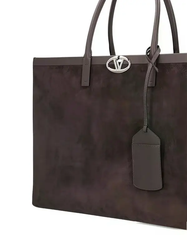 Valentino Garavani Vlogo Suede Tote