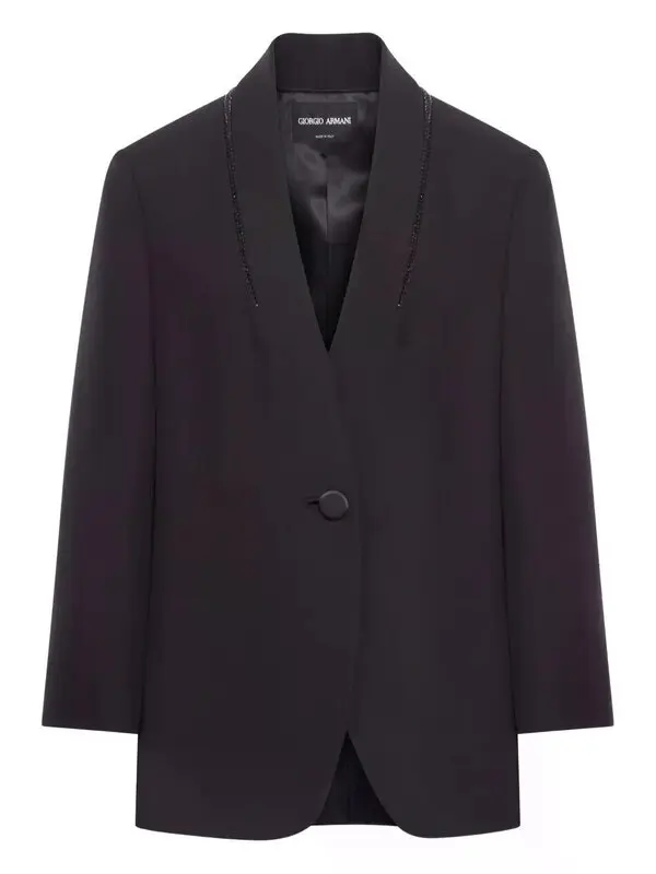 Giorgio Armani Sequin-embellished Single-breasted Blazer