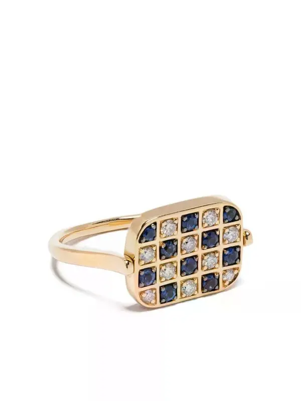 WOUTERS & HENDRIX 18k Yellow Mosaic Sapphire And Diamond Ring - Gold