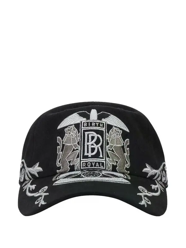 BIRTH OF ROYAL CHILD Lion-emblem Baseball Cap - Black