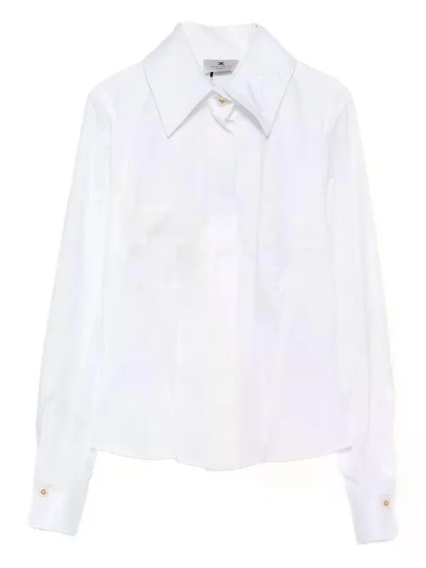 Elisabetta Franchi Embroidered Logo Shirt - White