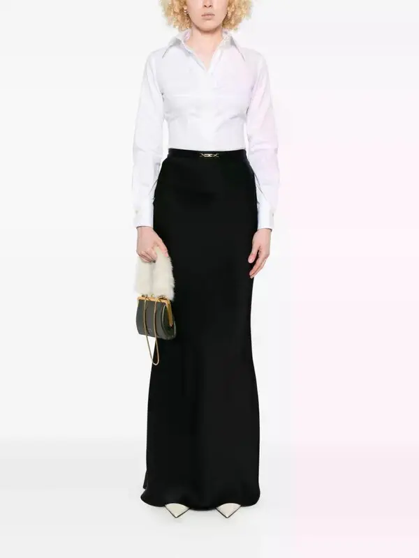 Elisabetta Franchi Embroidered Logo Shirt - White