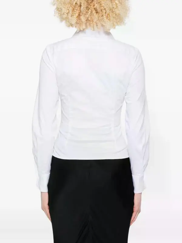 Elisabetta Franchi Embroidered Logo Shirt - White