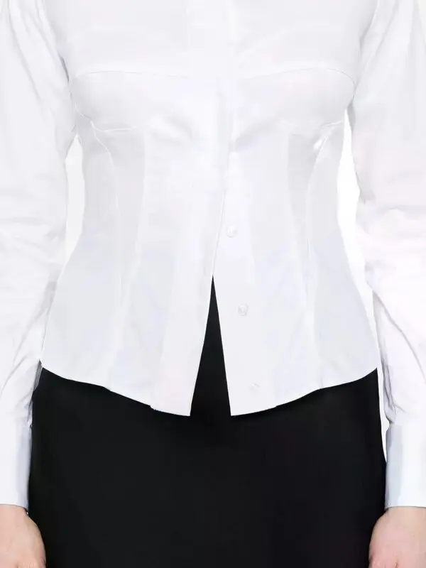 Elisabetta Franchi Embroidered Logo Shirt - White
