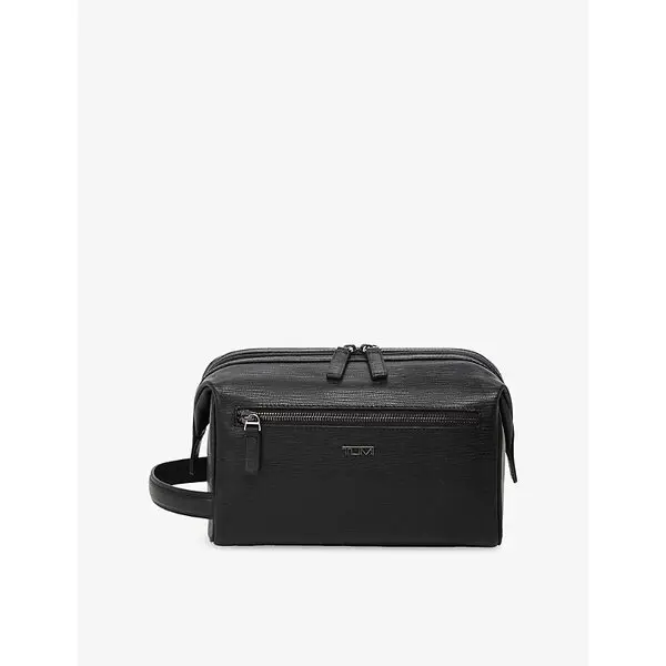 Tumi Framed Leather Travel Kit - Black Embossed