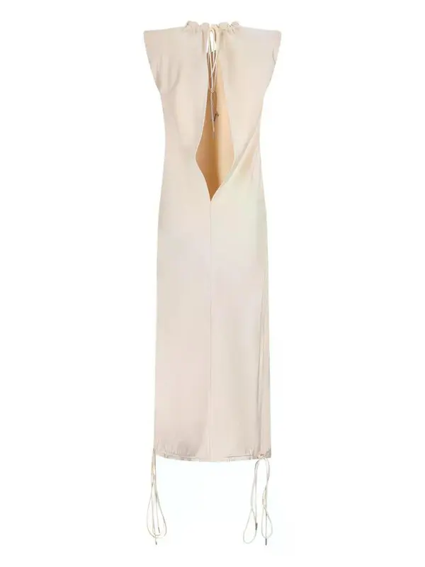 Attico Drawstring-neck Midi Dress