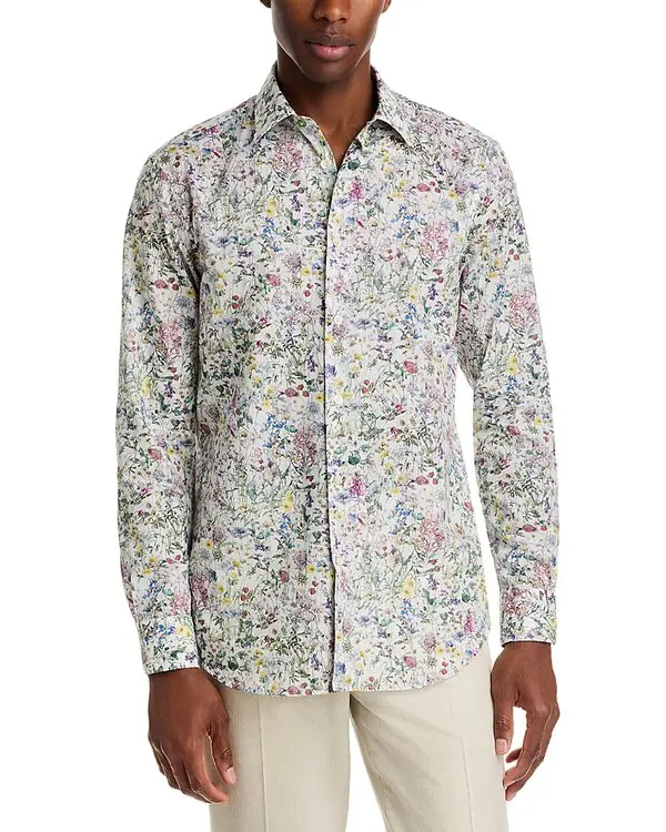 Paul Smith Tailored Floral Print Shirt - White