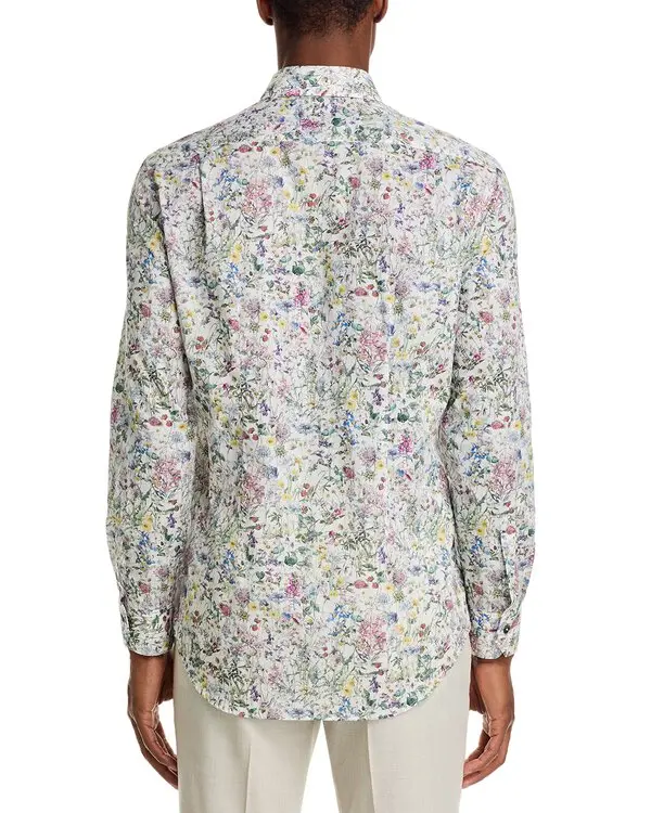 Paul Smith Tailored Floral Print Shirt - White