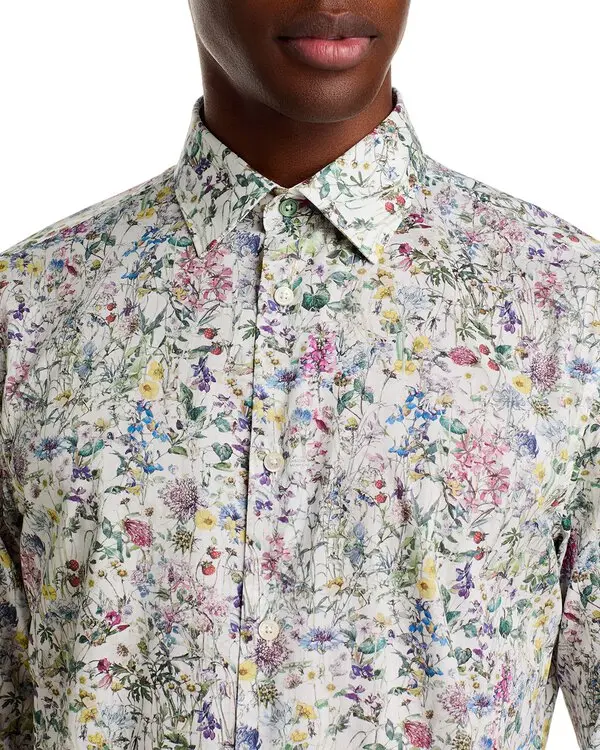 Paul Smith Tailored Floral Print Shirt - White