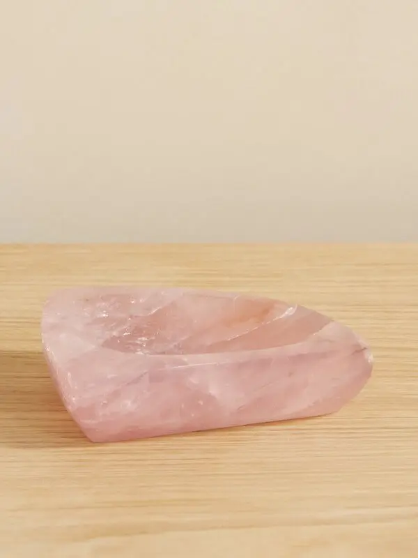 JIA JIA HOME Rose Quartz Trinket Dish - Pink