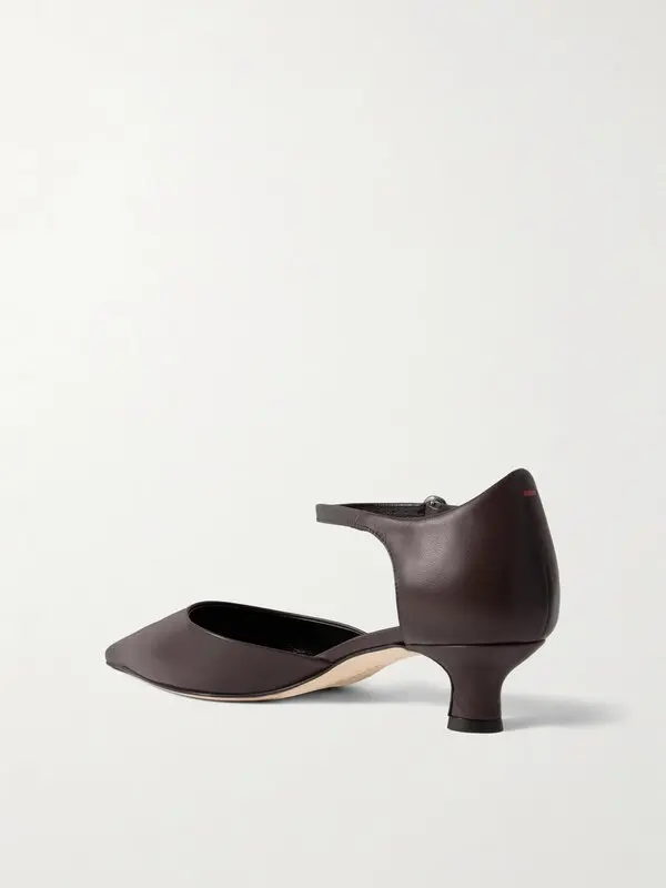 AeydĒ Tillie Leather Pumps - Brown
