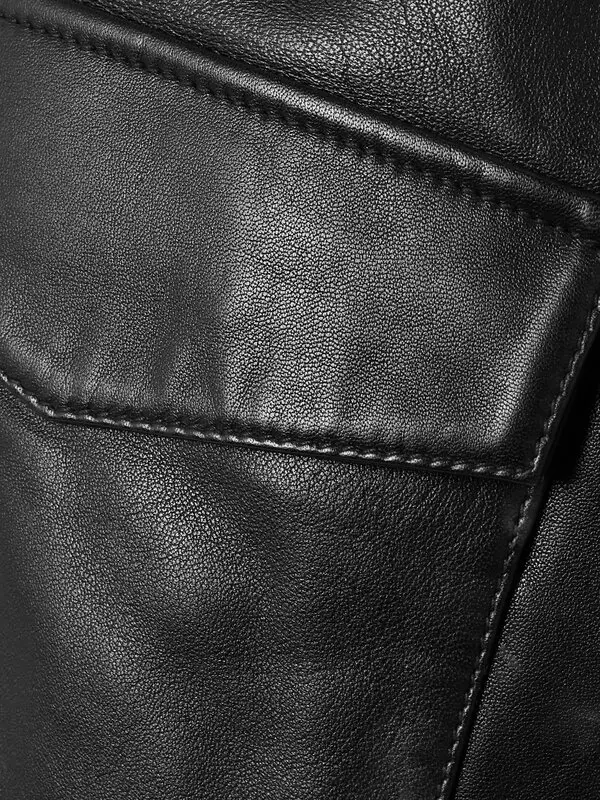 ST. AGNI Utility Cocoon Leather Jacket