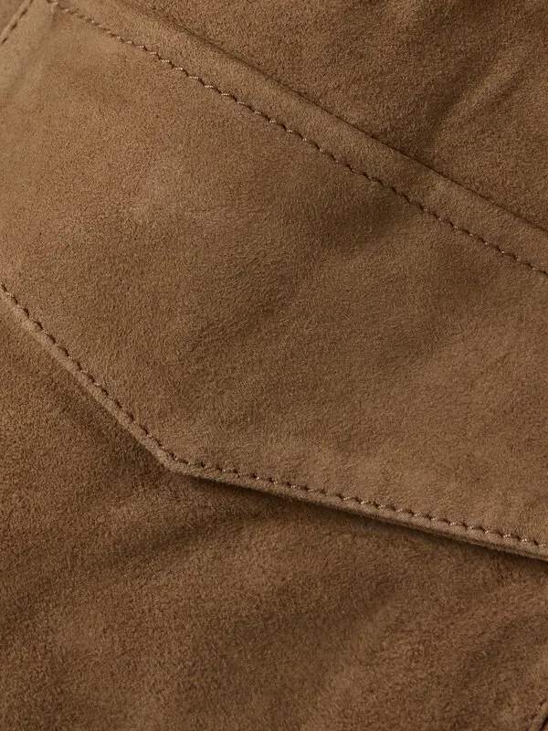 ST. AGNI Utility Cocoon Suede Jacket