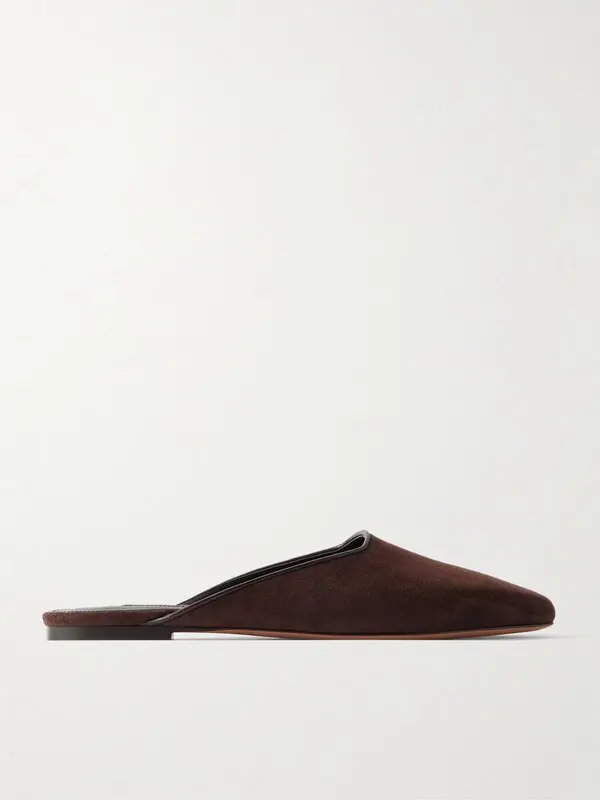 EMME PARSONS Suede Mules - Brown