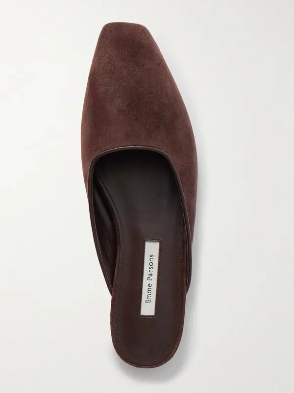 EMME PARSONS Suede Mules - Brown
