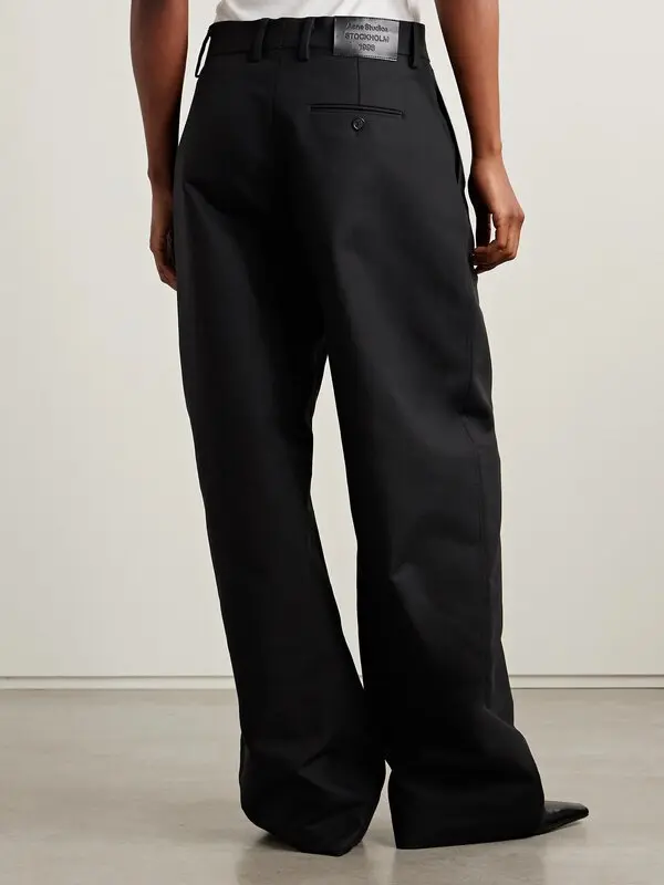Acne Studios Organic Cotton-sateen Wide-leg Pants