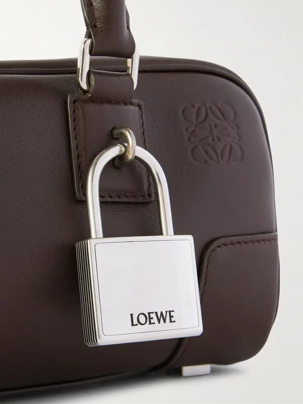 Loewe Amazona 23 Embellished Leather Shoulder Bag - Brown