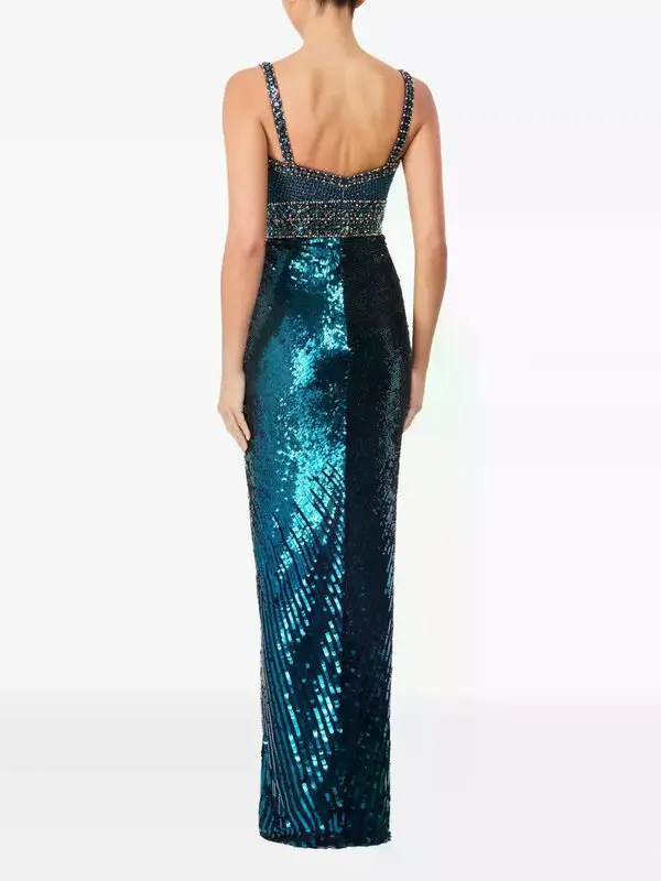 Jenny Packham Embellished-sequin Maxi Dress