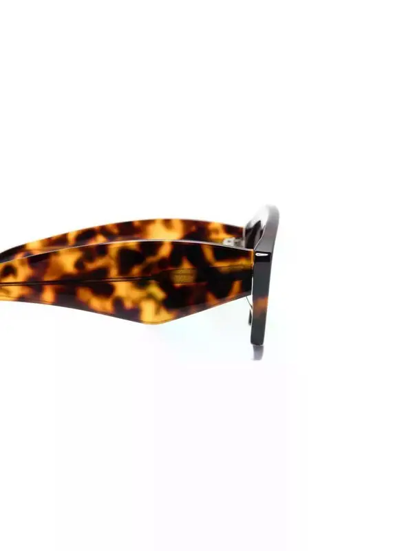 Henrik Vibskov Tortoiseshell Geometric Sunglasses - Brown