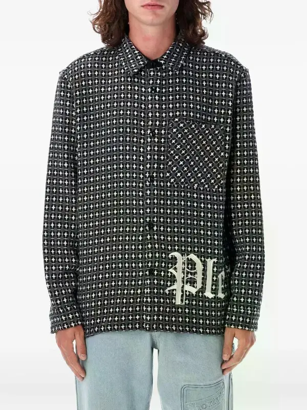 PLEASURES Embroidered-logo Long-sleeve Shirt